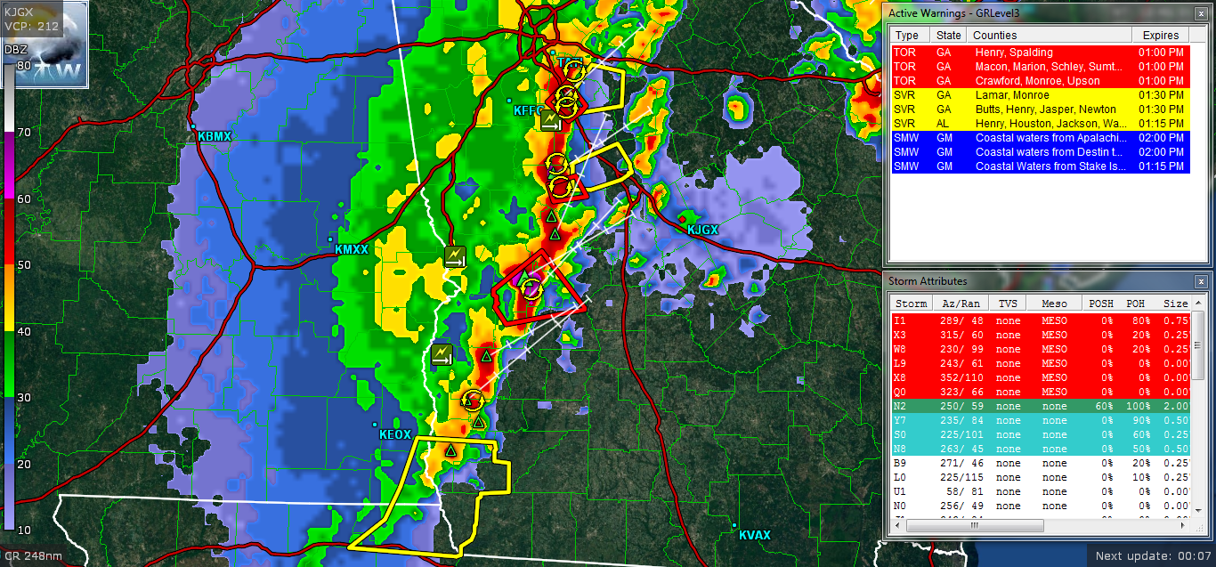 Ralph's Tropical Weather-RTW: UPDATED SEVERE THUNDERSOM RADAR IN YELLOW BOX