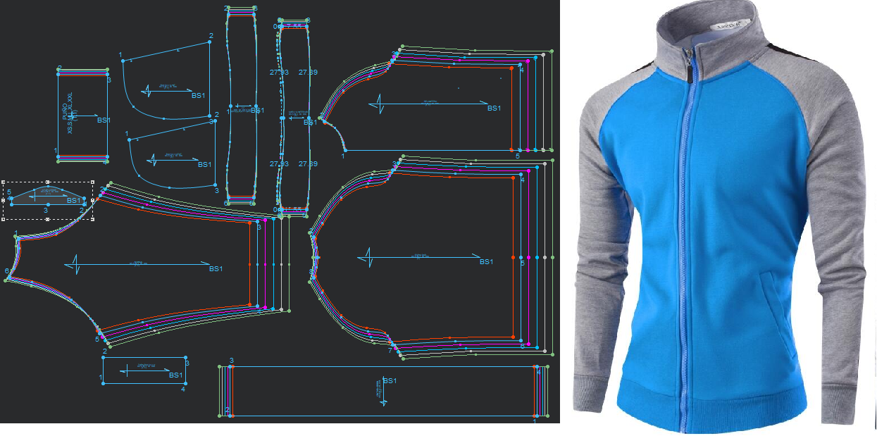 moldes Patrones textil sudadera chaqueta campera casaca deportivo