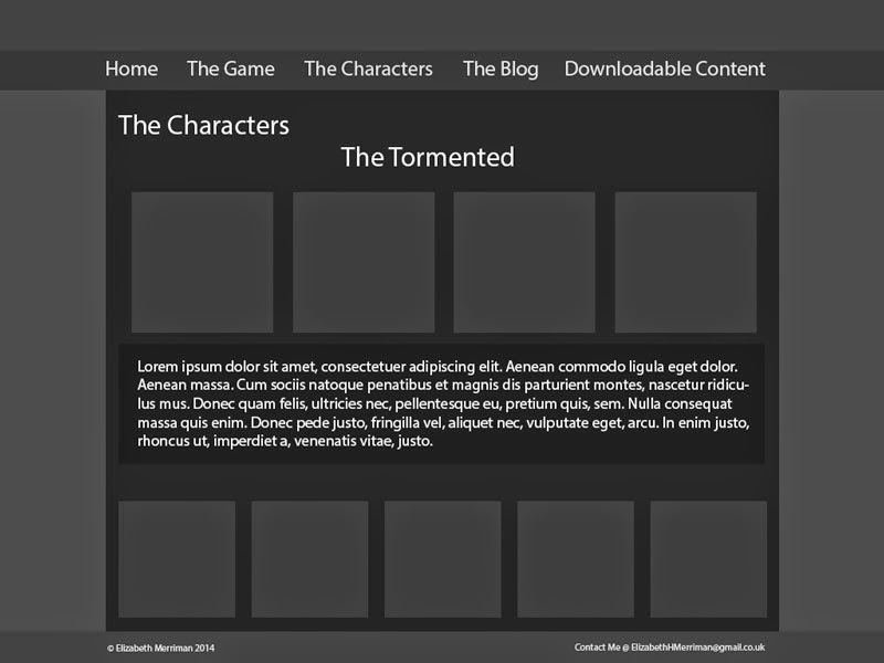 Multimedia Project Blog: The Website: The Characters Prototype