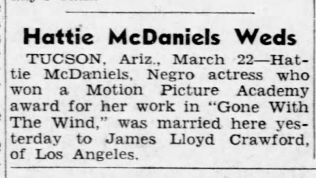Jeannette's take on life: Actress Hattie McDaniel’s Marriages 1. Howard ...