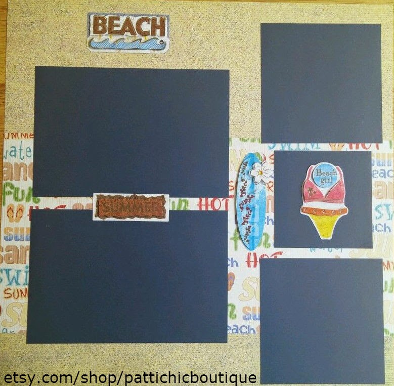 A Little Bit of Patti: Beach Scrapbook Page Layout