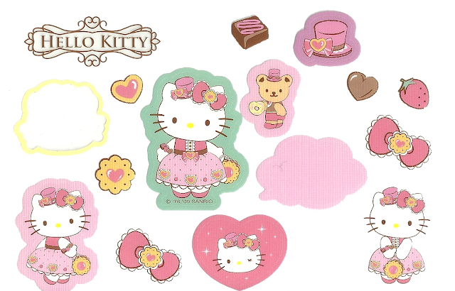 KAWAII SHEEPIE: Hello Kitty Transparent Stickers