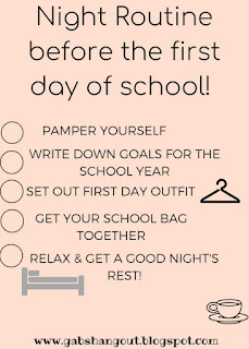 Night Routine before the first day of school!