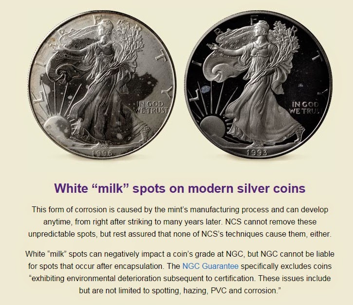 Numis Galleries House: Does the silver coin has any oxidation defects?