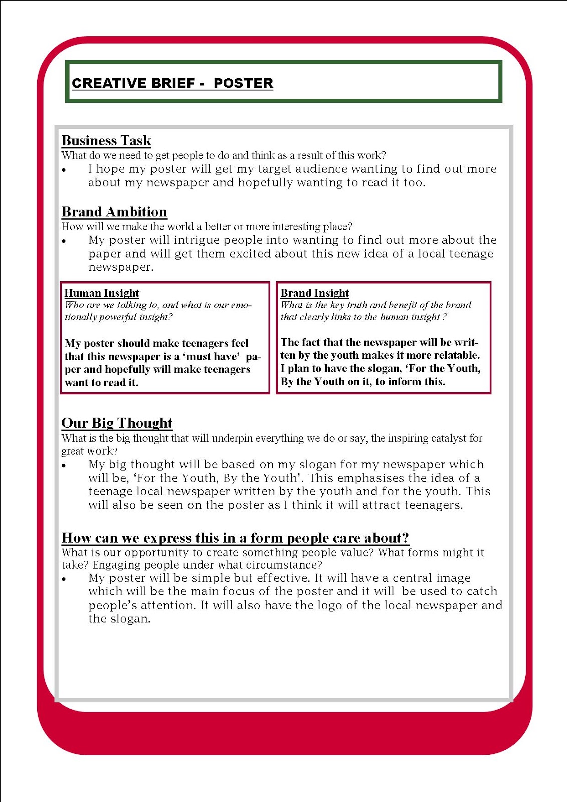 PhoebbieA2Media: Creative Brief - Poster