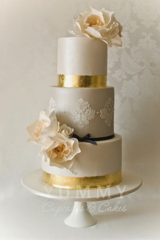 Wedding Trends : Metallic Cakes - Belle The Magazine