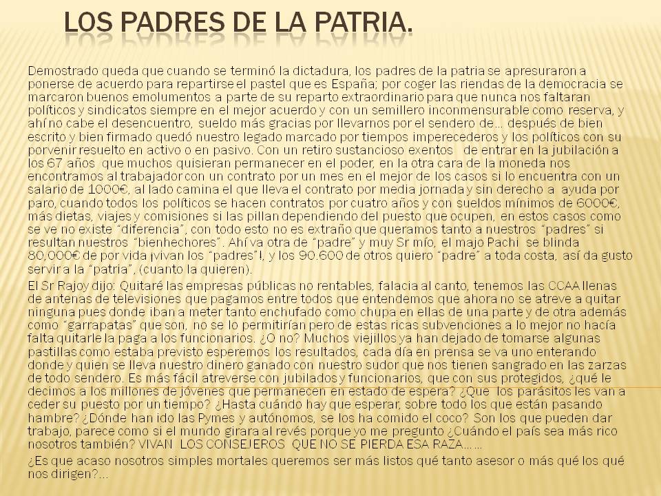prosa y versos: LOS PADRES DE LA PATRIA