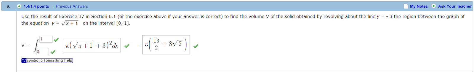 Webassign HW 02 6.1 - Answers/Explanations