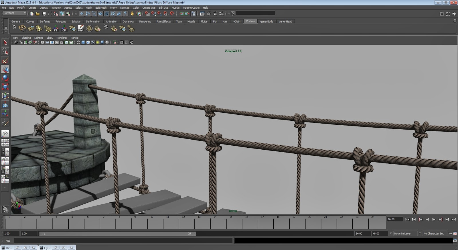Alex Edmonds: Maya Tutorial: Rope Diffuse Map
