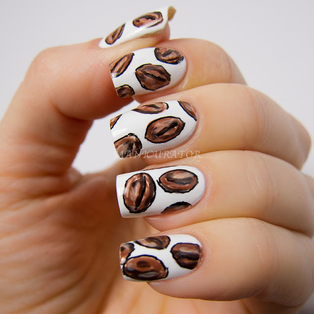 Coffee Bean Nail Art with Zoya - Digit-al Dozen Geek Week