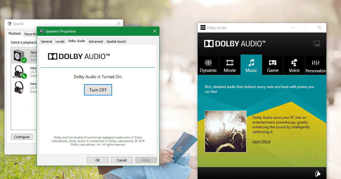 Cài đặt Dolby Audio trên Windows 7/8.1/10 | TTCN720 Blogs