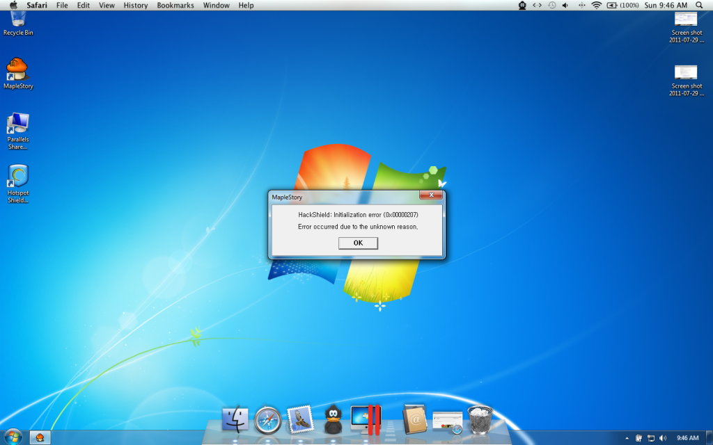 MapleSecrets - ☯ IMBA and CRAZY RICH MapleSEA Legend ☯ ♛: Hackshield Initialization Error 0x00000207