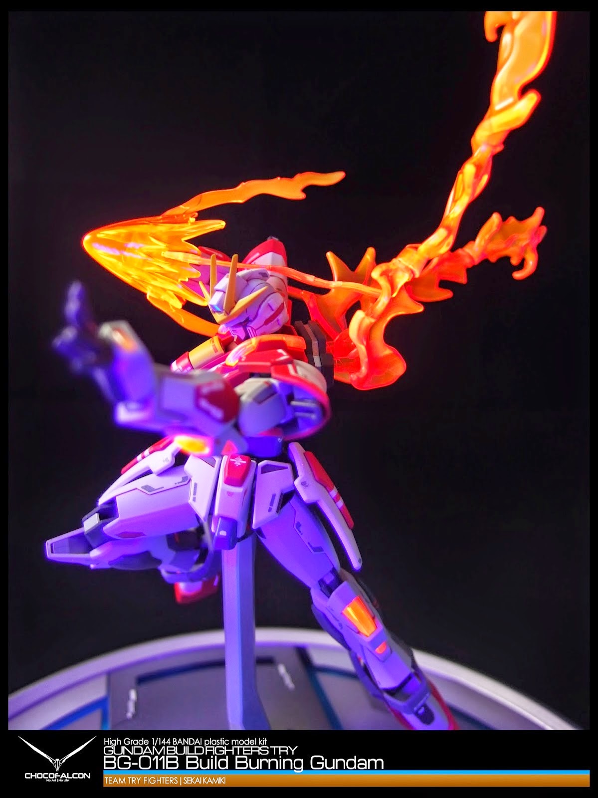 Painted Build: HGBF 1/144 Build Burning Gundam With Florescent Gloss Coat