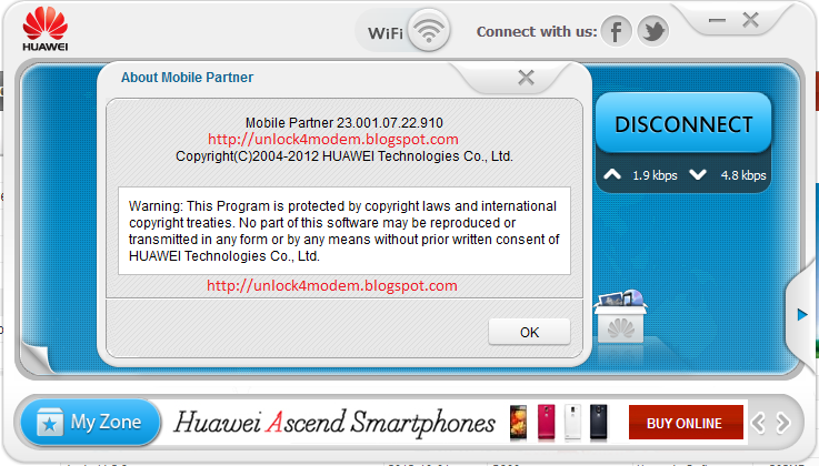 Original Huawei Mobile Partner 23 Dashboard - winningaspoy