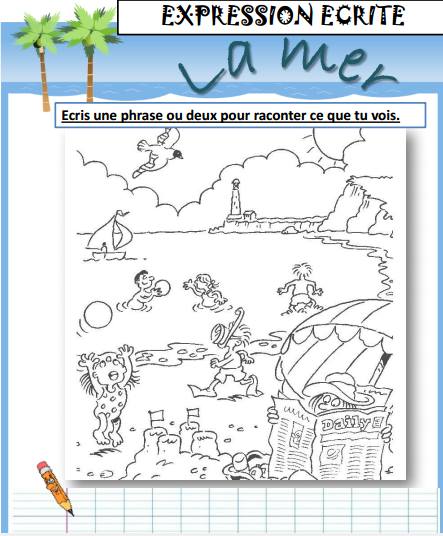 vocabulaire de la mer et la plage et exercices de compréhension - موارد ...