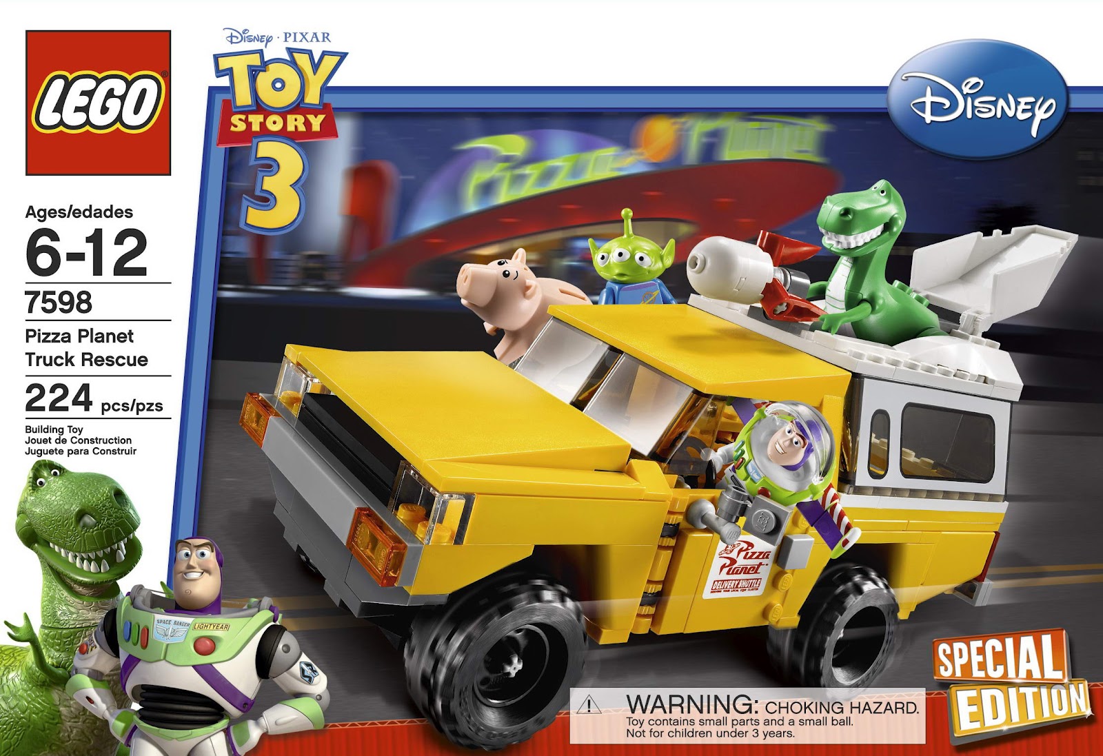 oneTWOBRICK.com: set database: LEGO 7598 pizza planet truck rescue