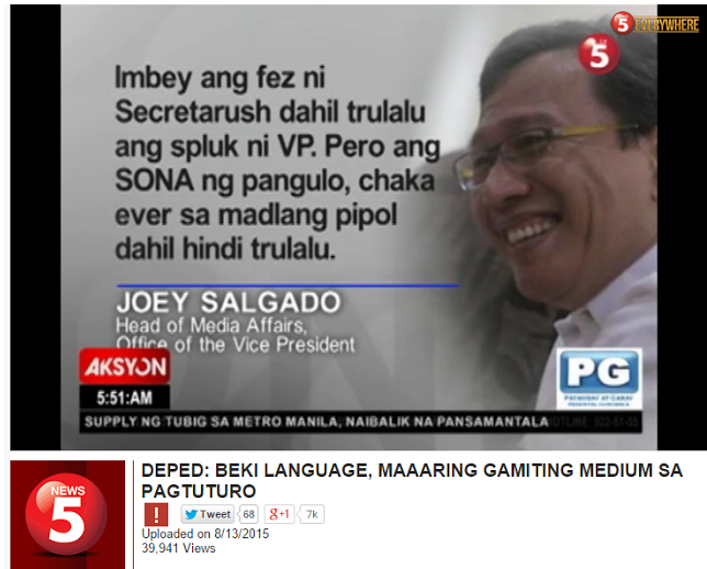 DEPED: Beki Language, maaaring gamiting medium sa pagtuturo ...