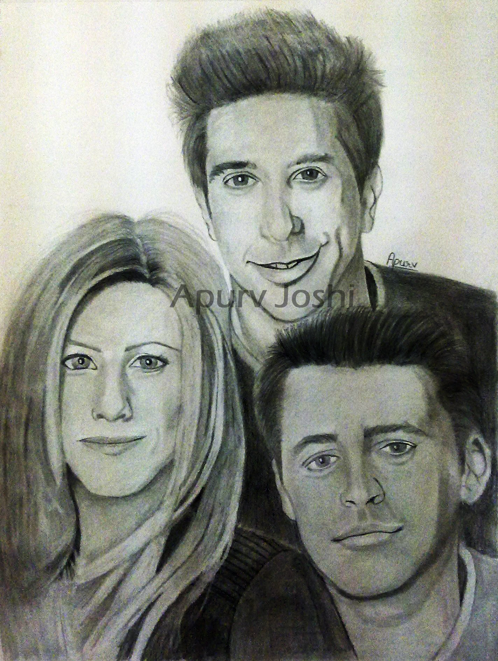 My Sketch World: Jennifer Aniston, David Schwimmer, Matt Leblanc ...