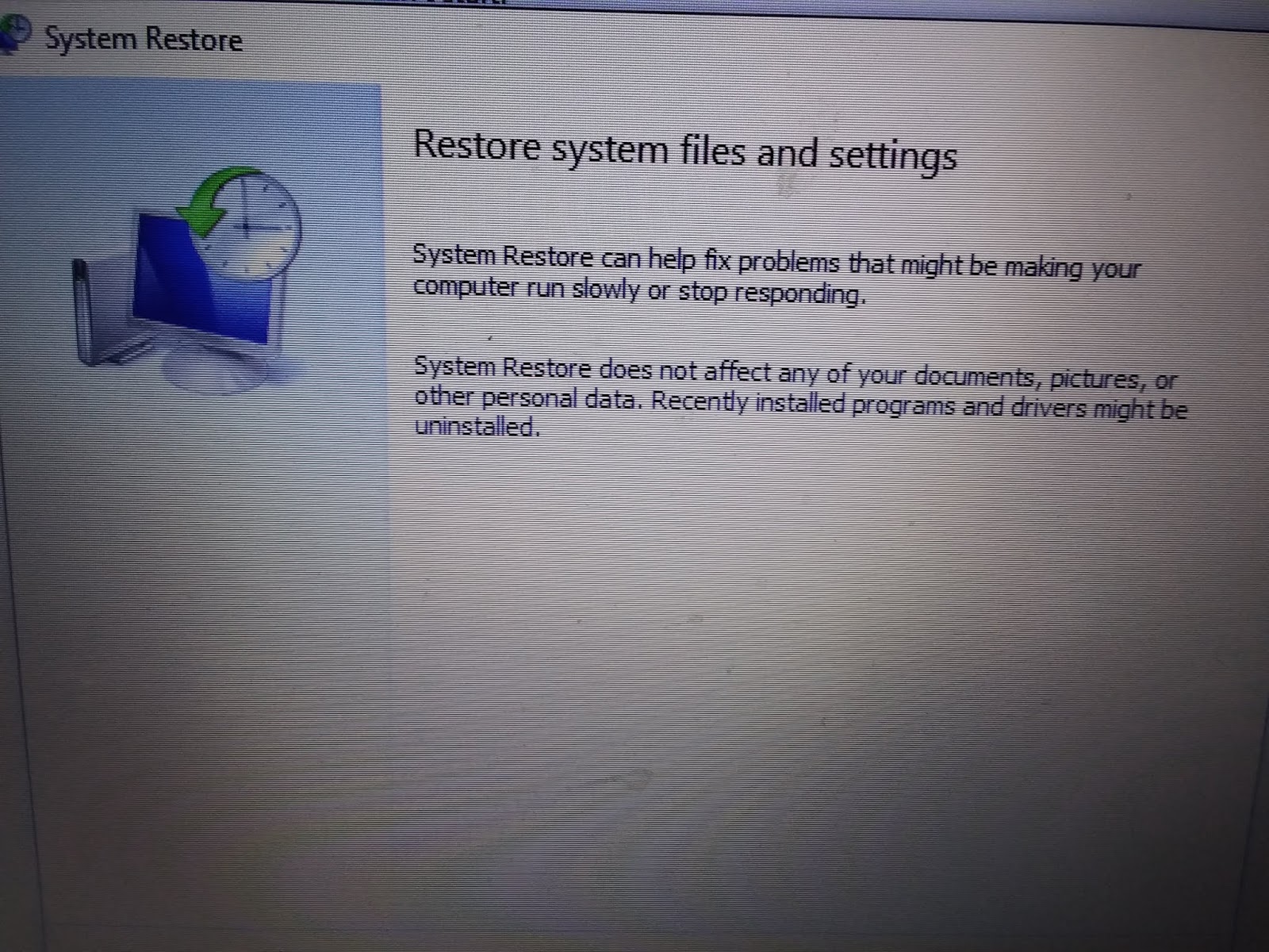 Wordwise: System Restore