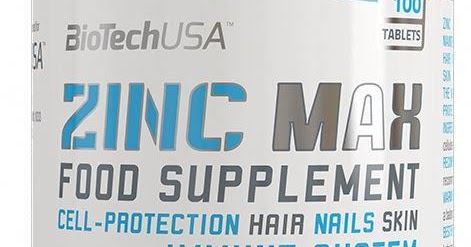 SUPLEMENTOS DEPORTIVOS: ZINC MAX 100 TABLETAS