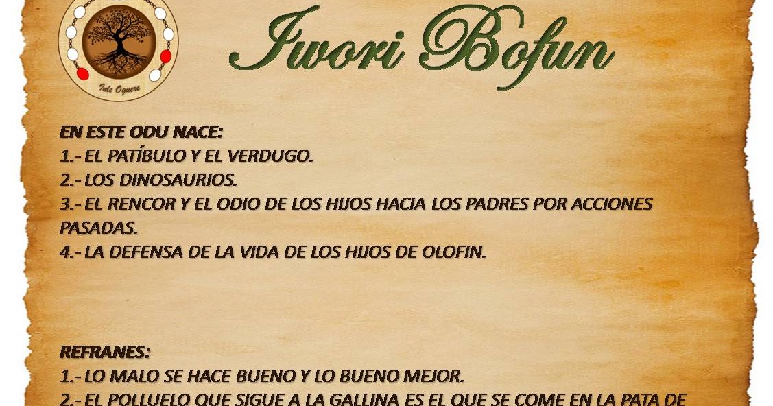 Awo Irete Kutan: Iwori Bofun