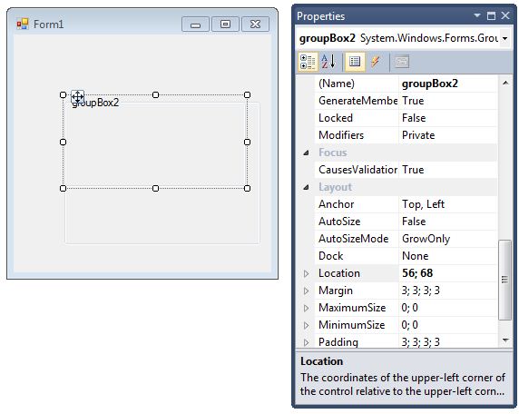 Ufak Tefek Bilgiler: Visual Studio üst üste groupBox ekleme