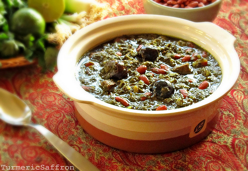 Turmeric & Saffron: Ghormeh Sabzi - Persian Herb Stew
