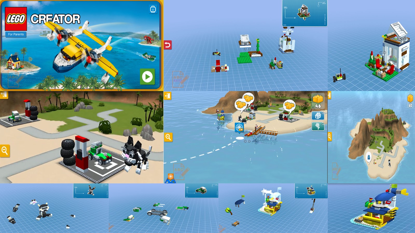 LEGO Creator Islands | Build Car Cat House - Educational Games For Kids ...