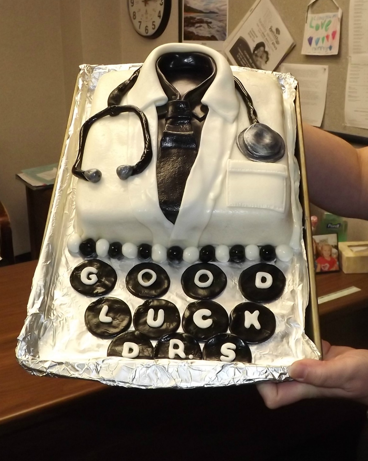 Mandy's cakes: Dr Coat and Stethoscope cake