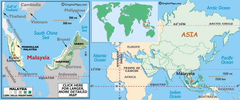 Round The World | World Tourism: Malaysia Tourism | Malaysia Map