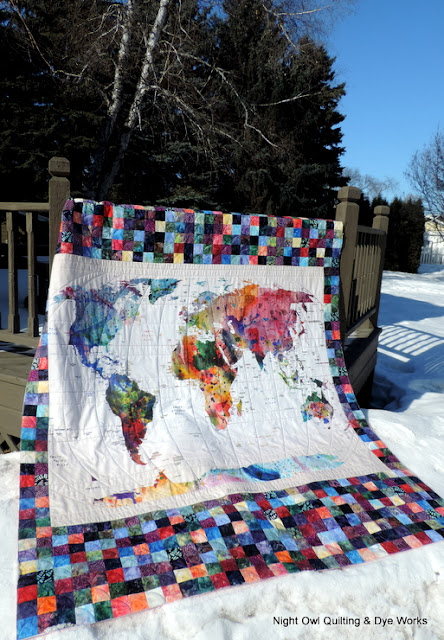 Night Owl Quilting & Dye Works: Map Quilt