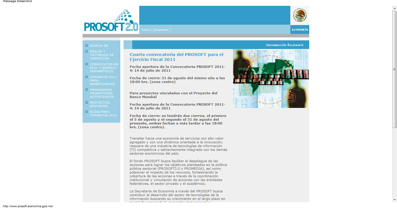 Alphaville: Cuarta convocatoria del PROSOFT: Una nueva oportunidad