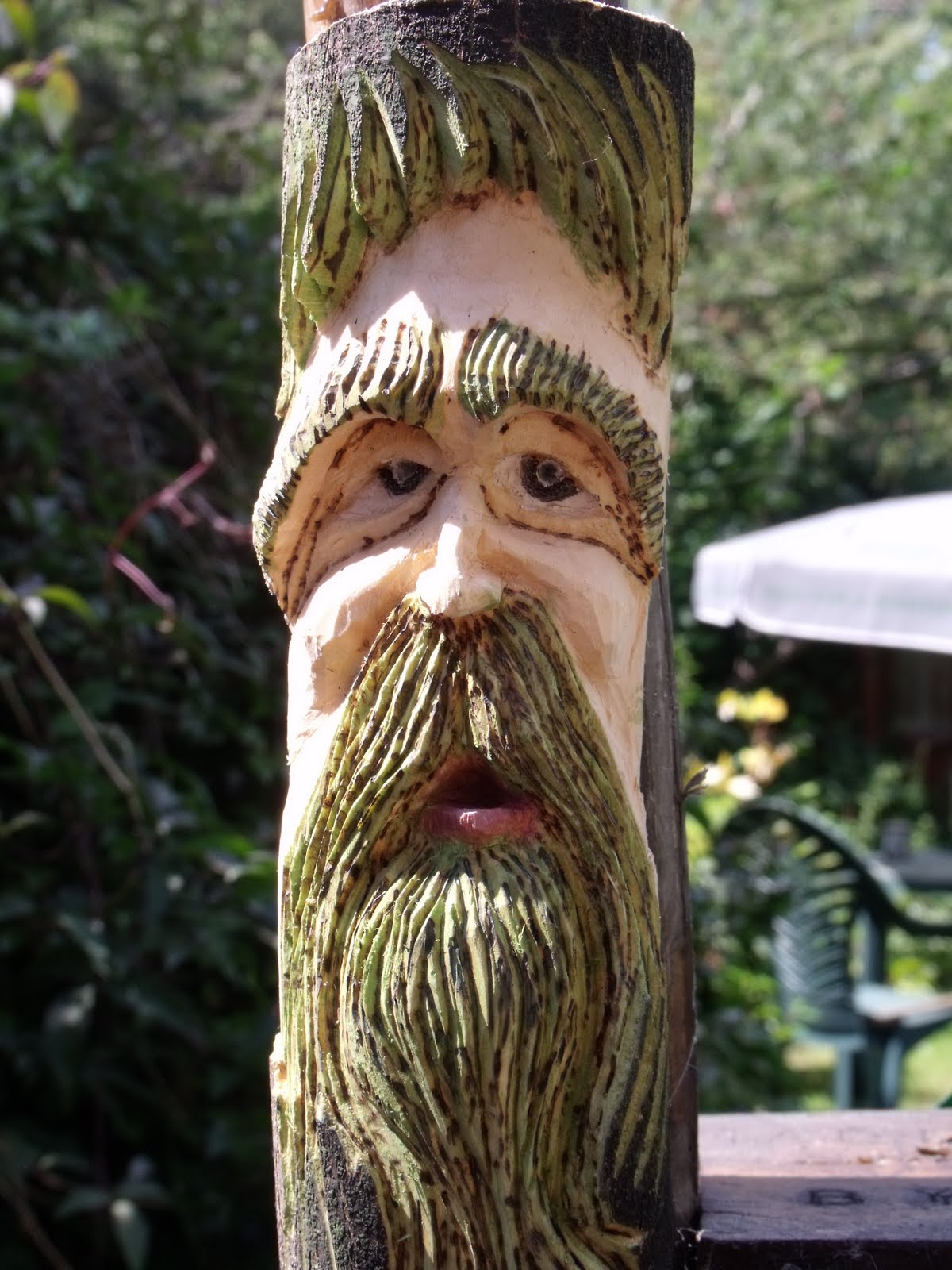 Heather Smith Green Wood Carver: Wood Spirit or Woodwose Carving