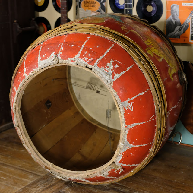 1950s Chinese "Lion Dance" Shigu Drum