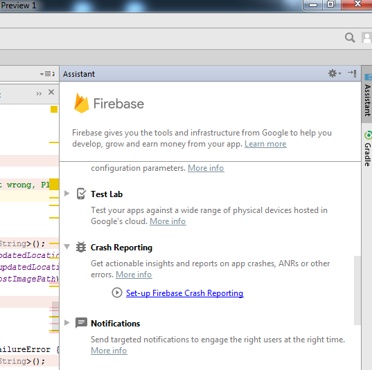 Simplified Android : Firebase (via Assistant) Crash Reporting In ...