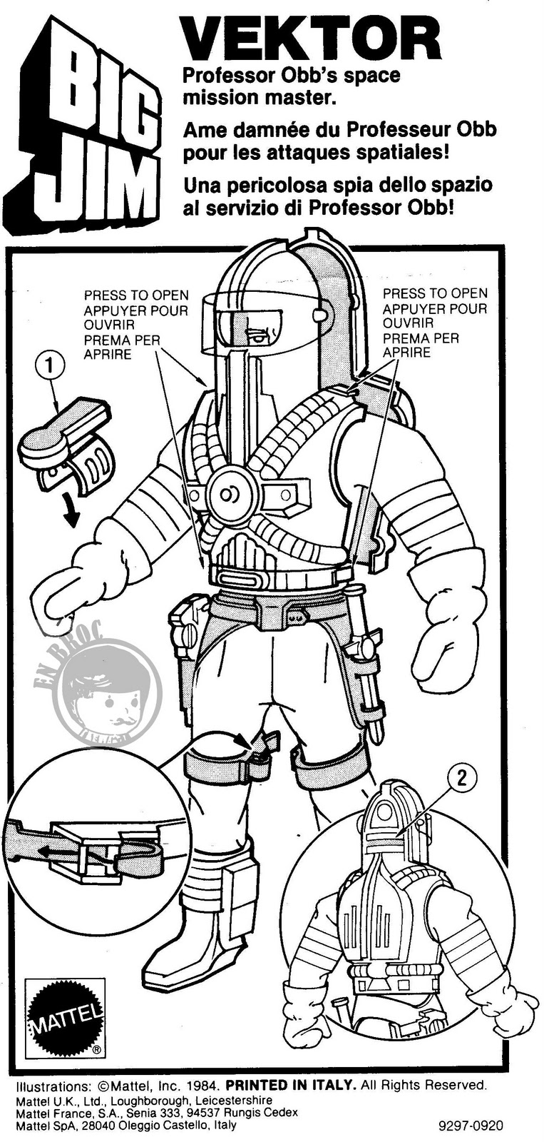 en-broc: Big Jim : Vektor, Mattel 1984