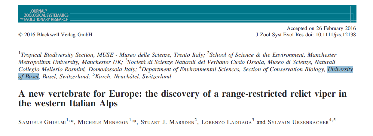 Stuart Marsden's Conservation Research Group: A new Viper for Europe ...