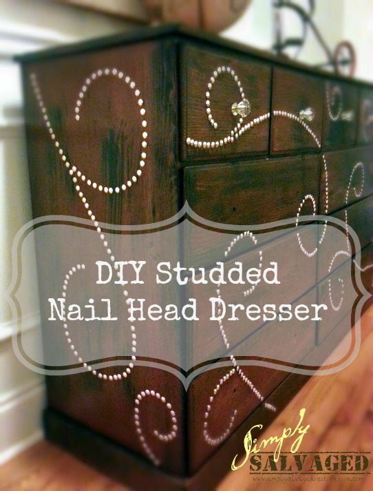 Simply Salvaged: DIY Studded Nail Head Dresser