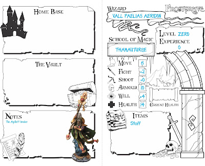 Quindia Studios: Frostgrave, The Wizard Sheet