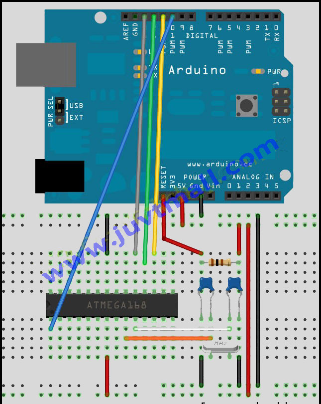 20.Arduino learning notebook--Use Arduino Duemilanove to download the ...