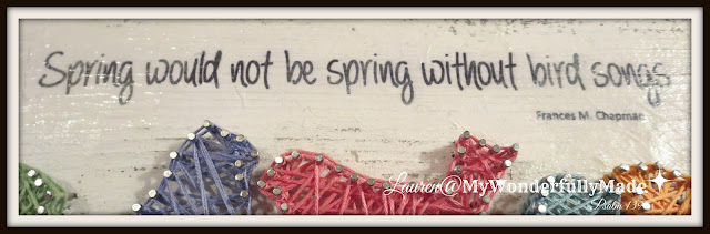 "Wonderfully Made": Birds On A Wire String Art