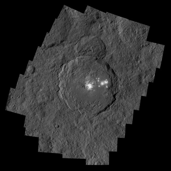 Sky and Rockets: Ceres' Puzzling Bright Spots, Giant Mountain Feature ...