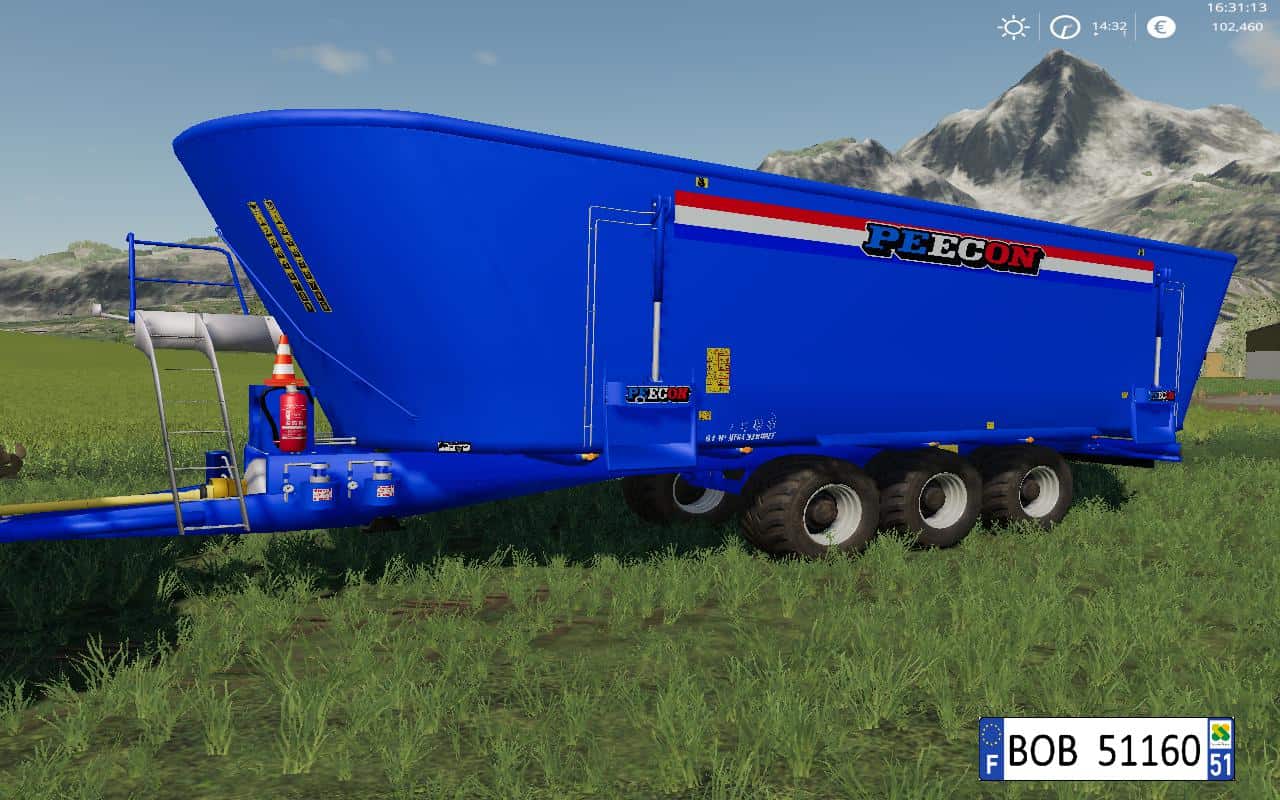 FS19 Peecon Big Mixer Wagon v1.0 - FS 19 & 22 USA Mods Collection