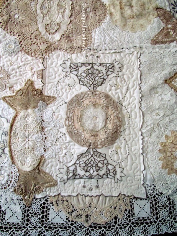 Suziqu's Threadworks: Doily and Lace Quilt Now Completed