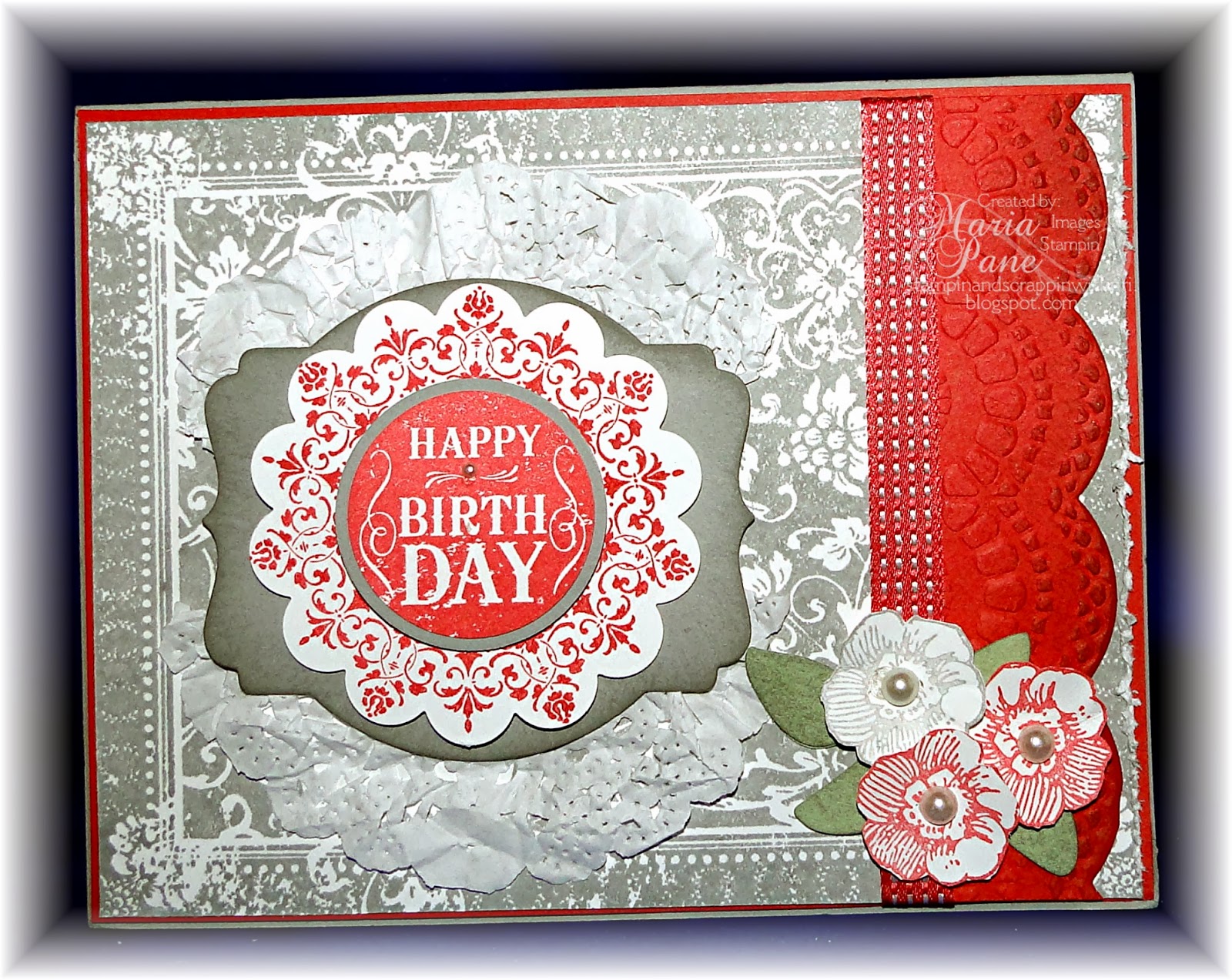 Stampin and Scrappin With Ri Ri: ARLEEN'S HANDCRAFTED BIRTHDAY CARD