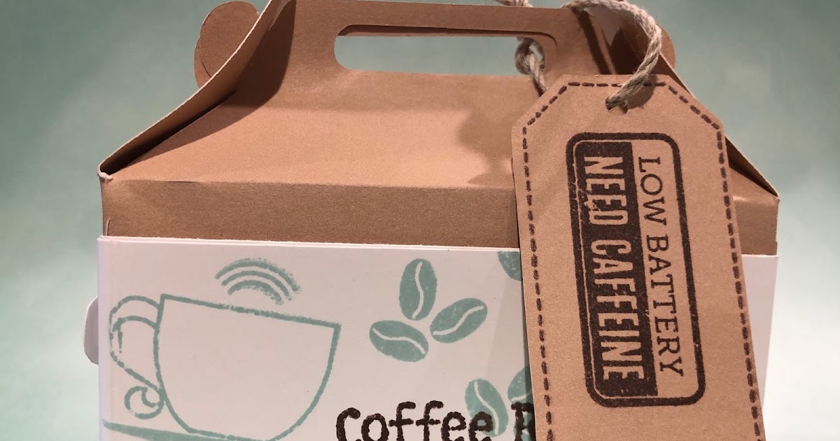 Cricut Crazy Scrapper: Gable Box with coffee/tea theme