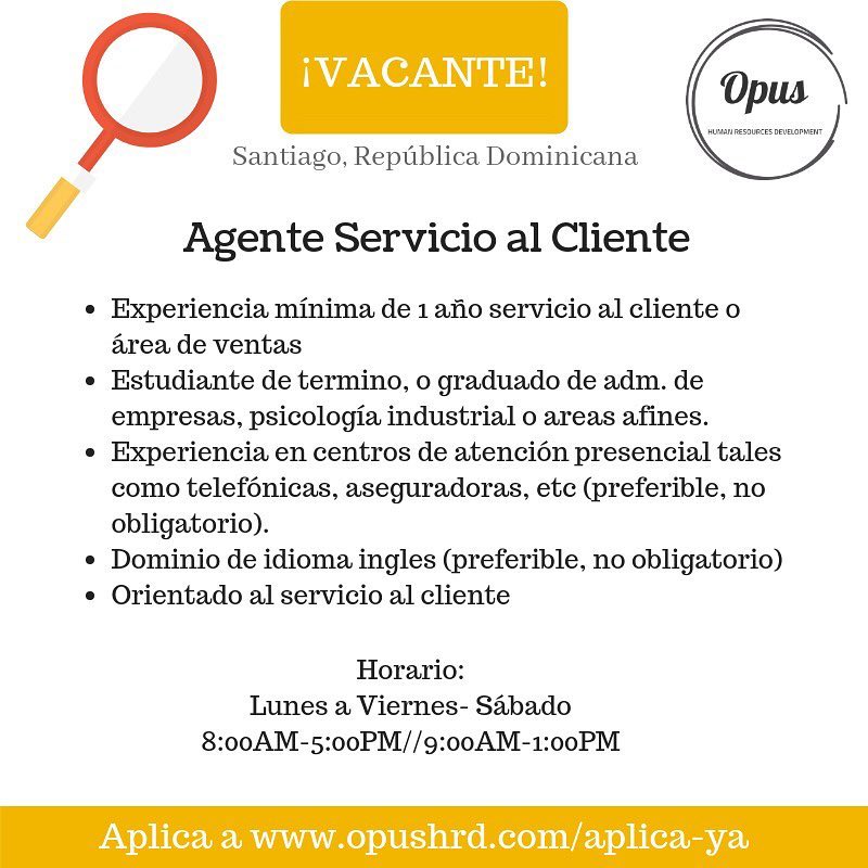 Agentes de Servicio al Cliente en Santiago. Empleos Rodriguez Empleos ...