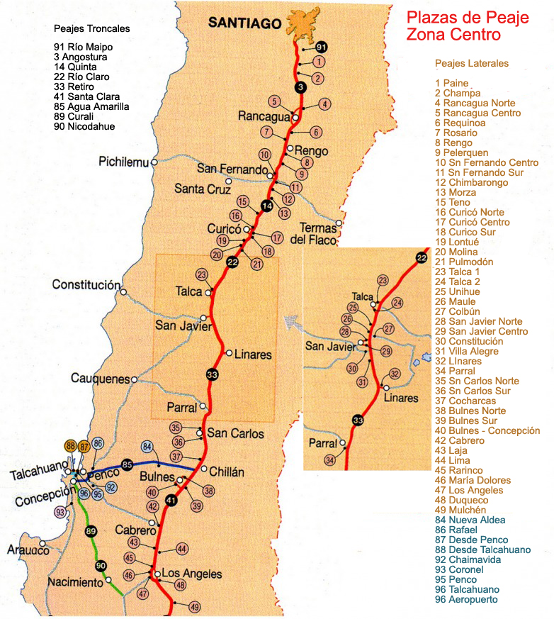 Paisajes y Datos de Chile: Plazas de Peaje