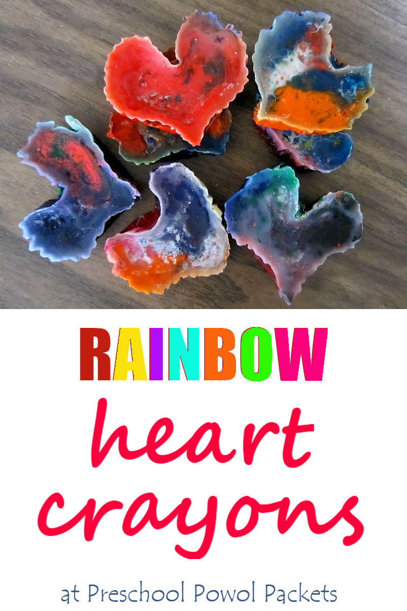 Rainbow Heart Crayons | Preschool Powol Packets