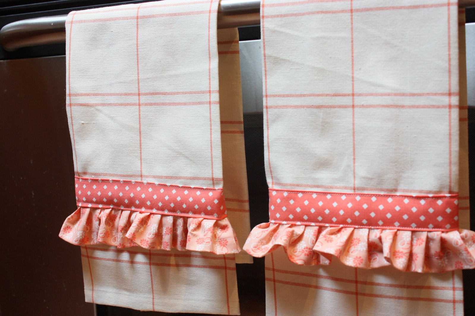 Ruffled Kitchen Towels For Great Grandma - home is where my story begins...